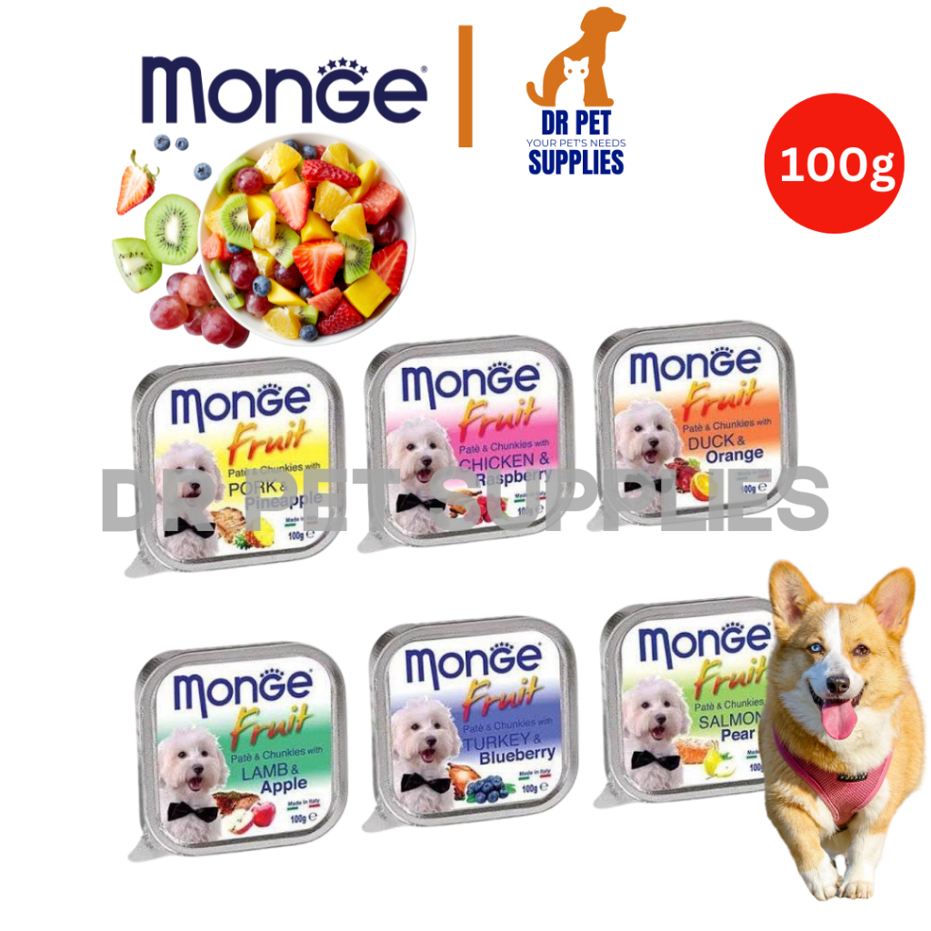 100g Monge Fresh Monge Fruit Adult Puppy Wet Wets Food All Stages Dog ...
