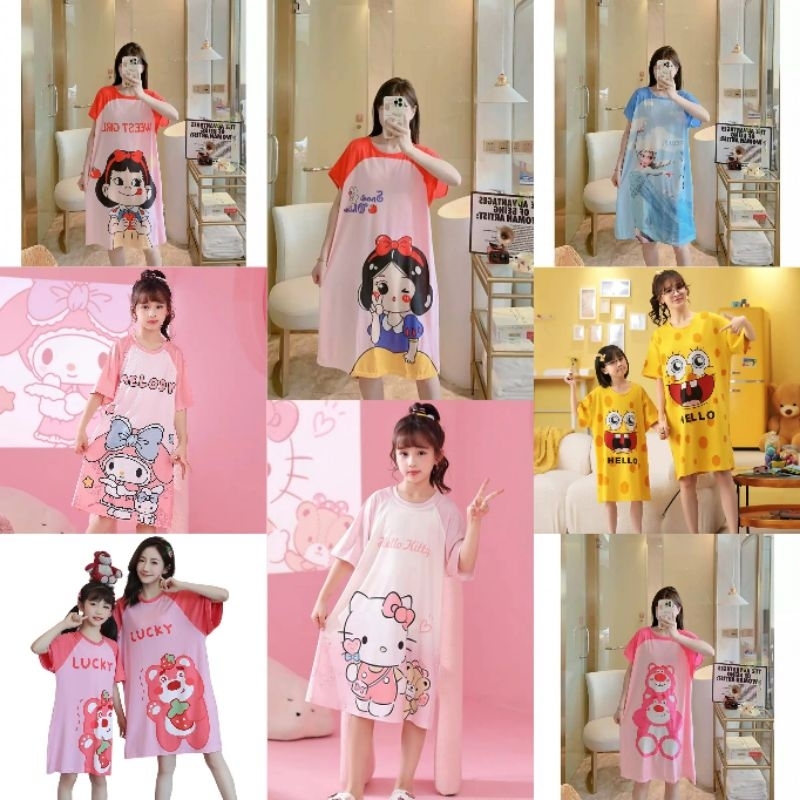 2-11Y Hello Kitty Dress Daster Mommy and Daughter Character My Melody ...
