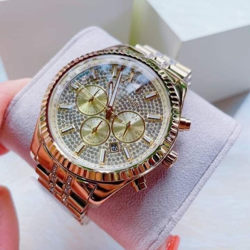 MK Lexington with Stones MK 8579 Stainless Steel Watch 44mm | Shopee ...