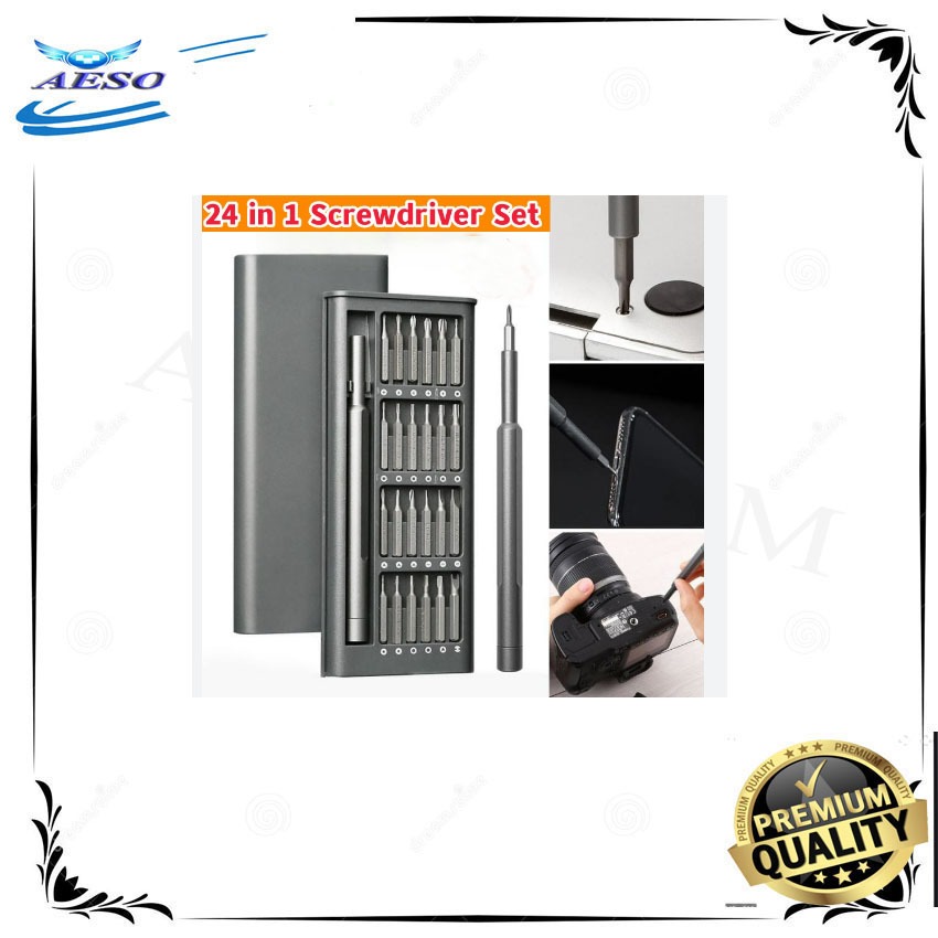 24 in 1 Precision Screwdriver Set Magnetic Bit Phillips Torx Precision ...