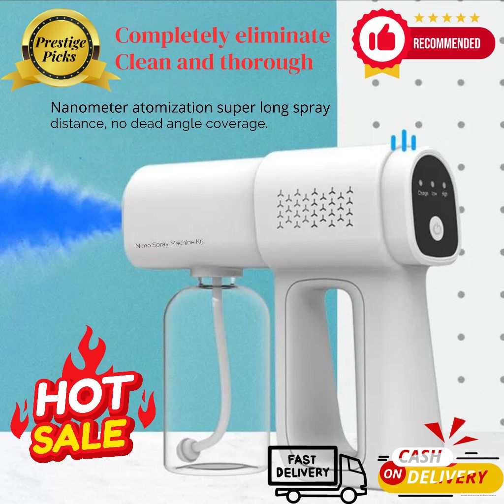 PP Blu-Ray Anion Nano Disinfectant Fog Machine Spray Disinfection Gun ...
