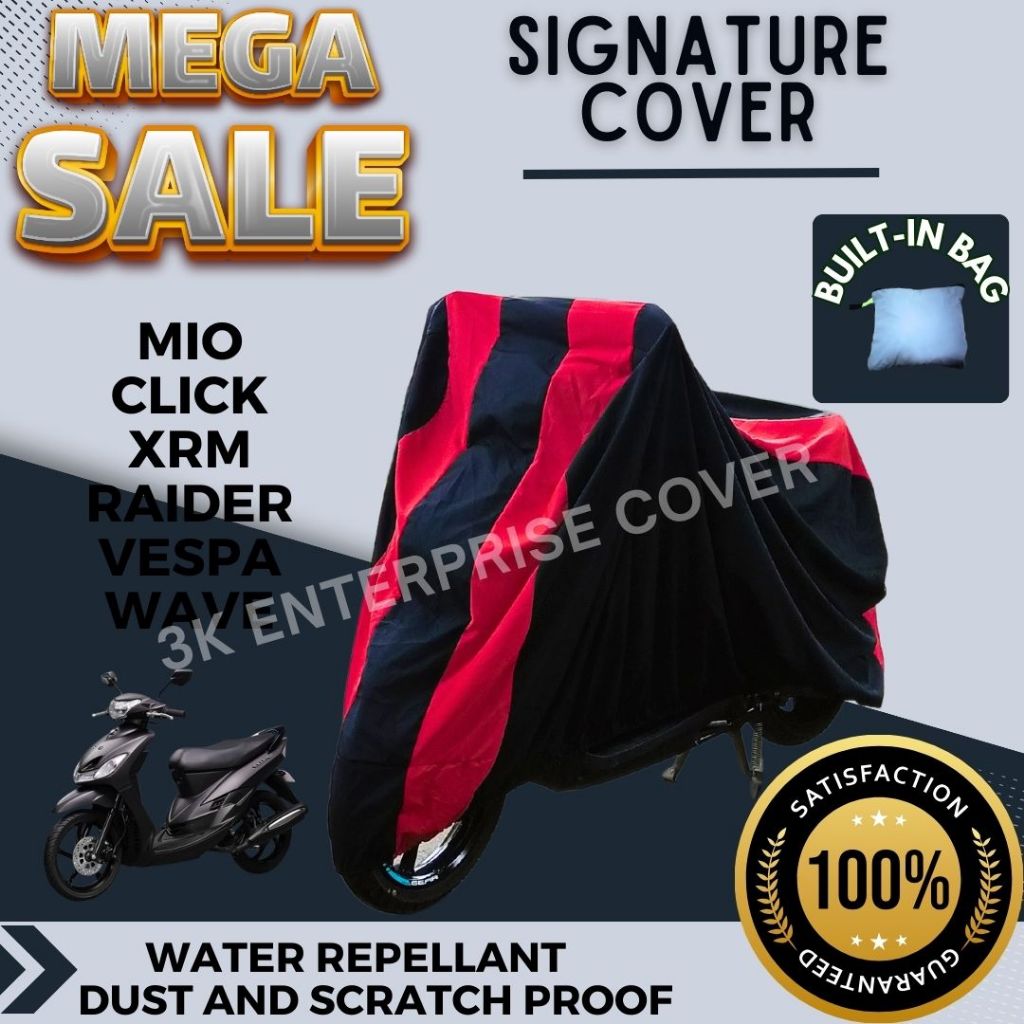 SIGNATURE MOTORCYCLE COVER MIO CLICK HONDA BEAT VESPA SCOOPY RAIDER ...
