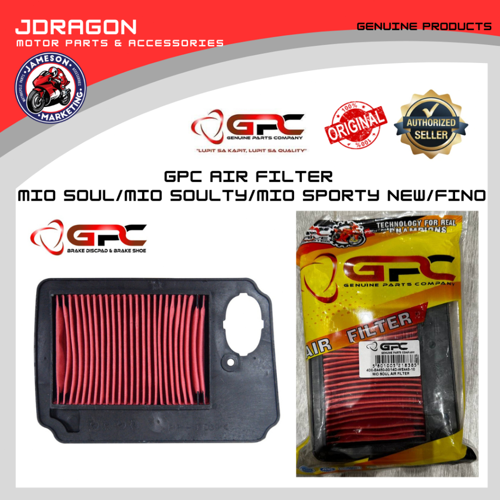 GPC AIR FILTER (MIO SOUL/MIO SOULTY/MIO SPORTY NEW/FINO) | Shopee ...