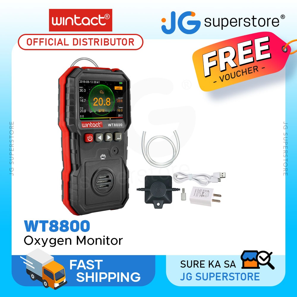 Wintact WT8800 Digital Oxygen Monitor Meter, Detachable Funnel Plate | Shopee Philippines