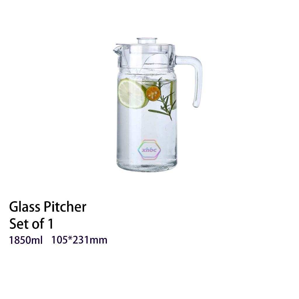 1850ml Glassware Glass Pitcher Transparent Pitcher E003H1 (1pcs ...
