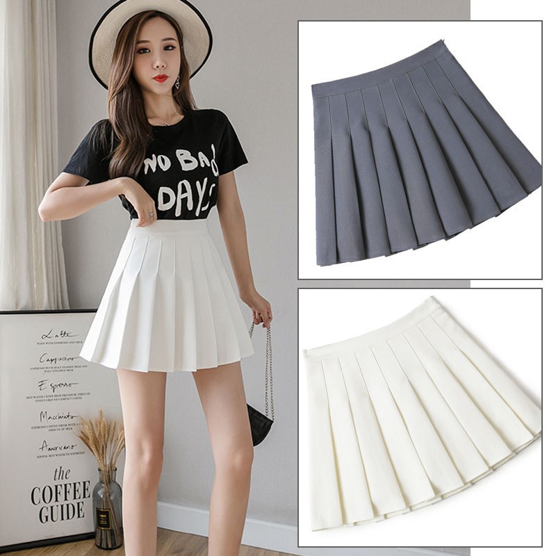 Skirt Shorts Women High Waist Mini Skirt School Short Pleated Kawaii ...