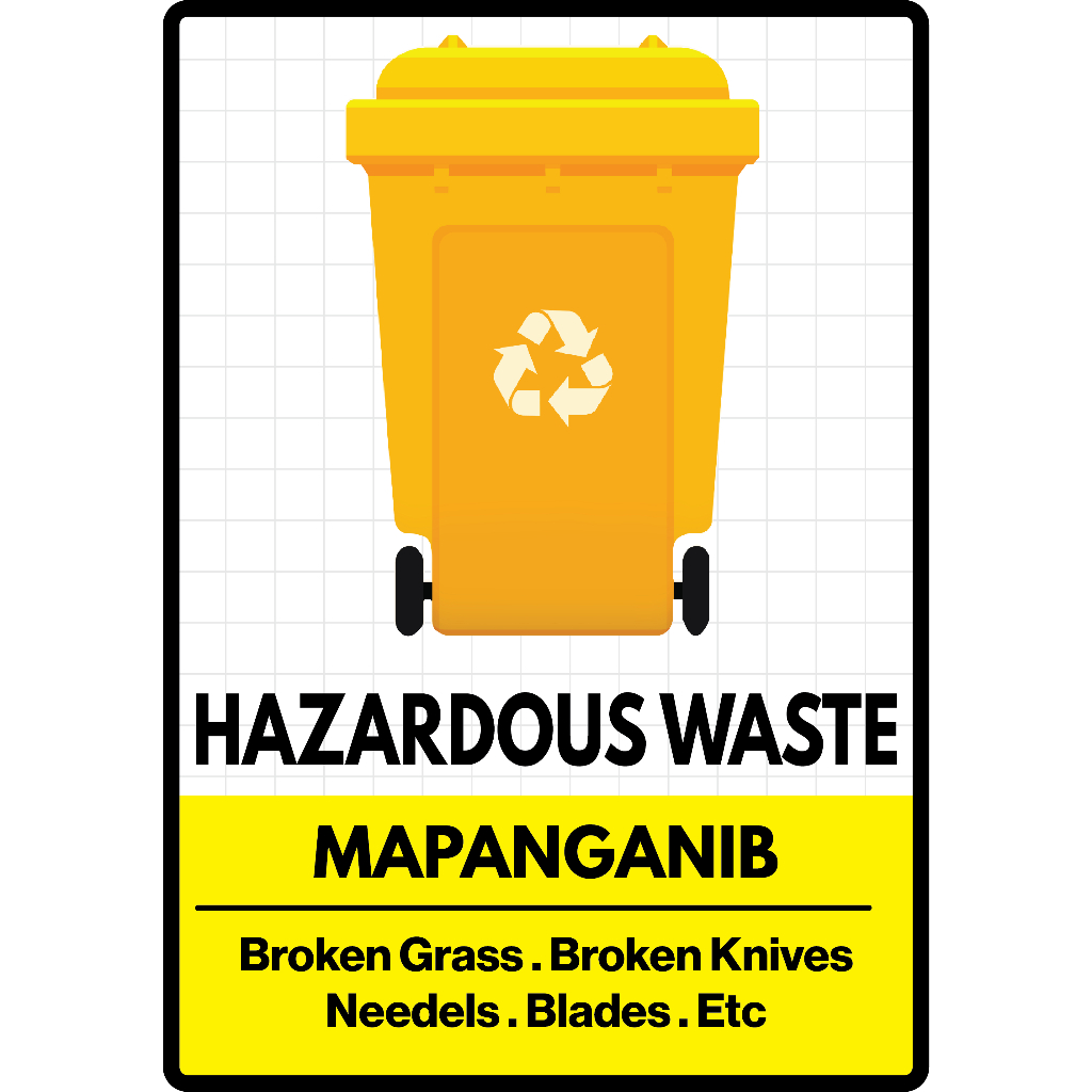 Garbage Bin Labels Waste Management Signs For Household and Business ...