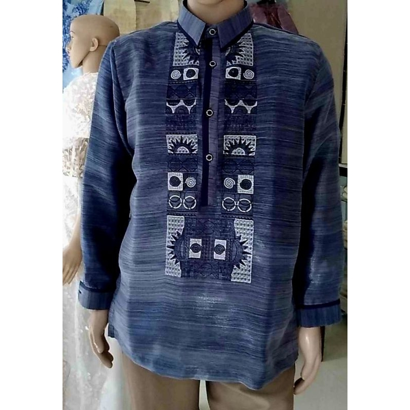 Barong Tagalog Organza Half Open Design | Shopee Philippines