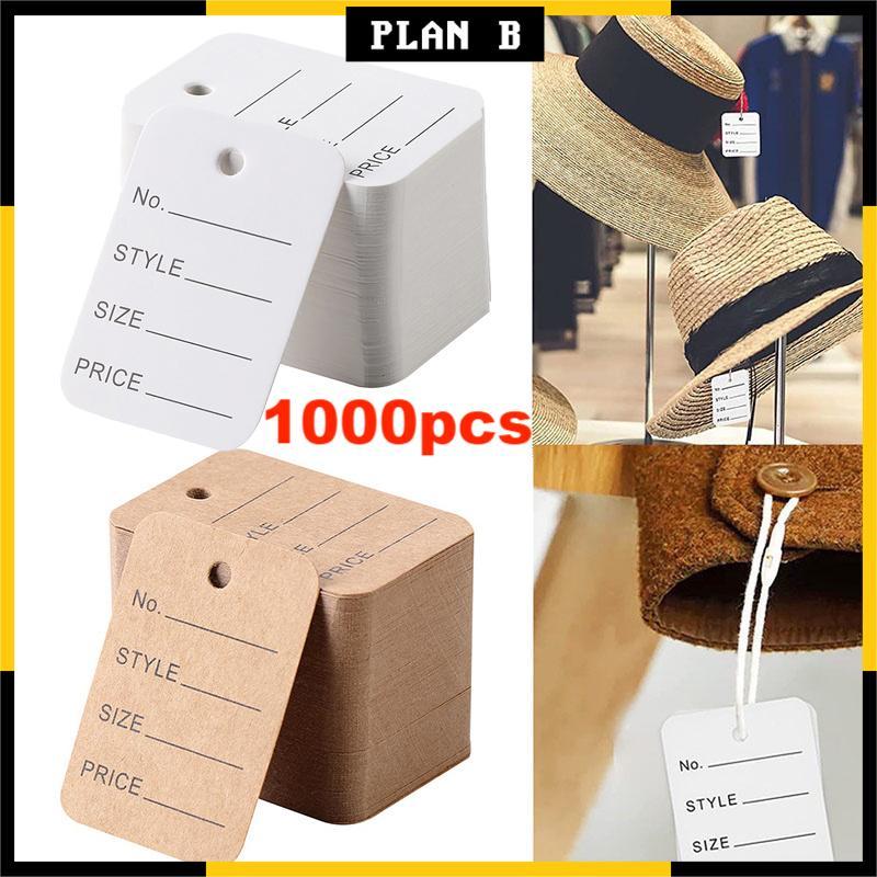 1000pcs Clothing Price Hang Tag Kraft Paper Price Hang Tag Garment ...