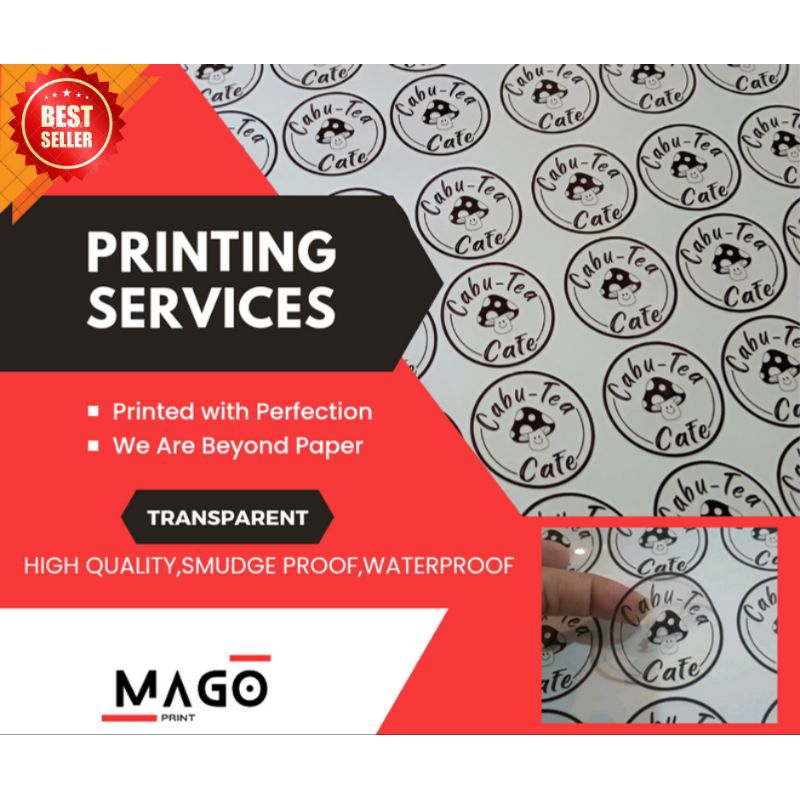 1000pcs 2x2inches Personalized Sticker Label (Transparent,White Vinyl ...