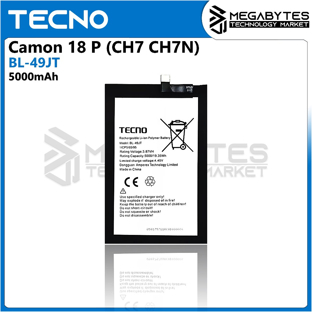 Megabytes Battery for Tecno Camon 18 P | CH7 CH7N BL-49JT | Shopee ...