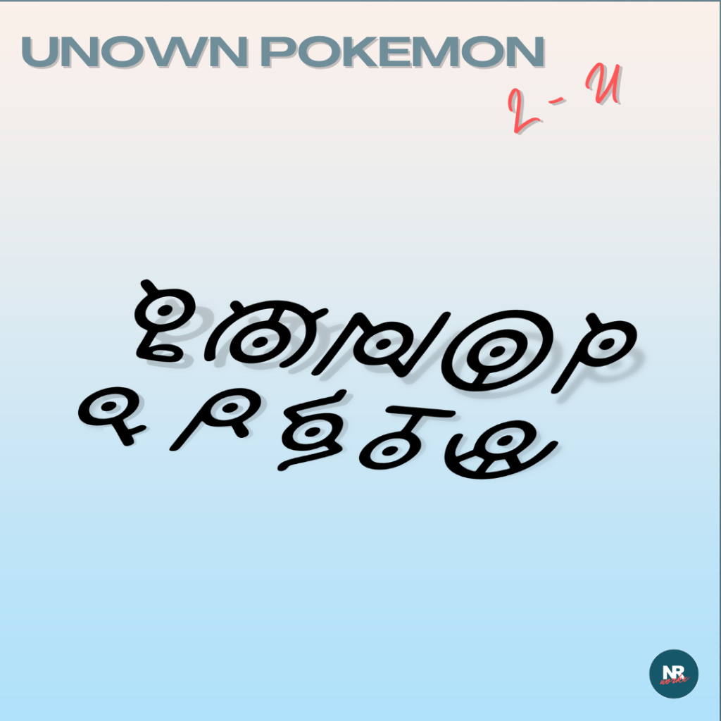 Pokemon Unown Letters L to U Vinyl Decal Anime Waterproof Sticker ...
