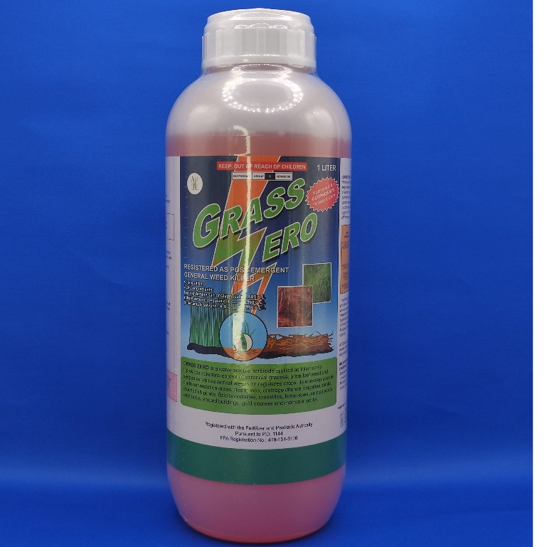 GRASS ZERO (POST-EMERGENT GENERAL WEED KILLER) GLYPHOSATE (1 LIITER/500 ...
