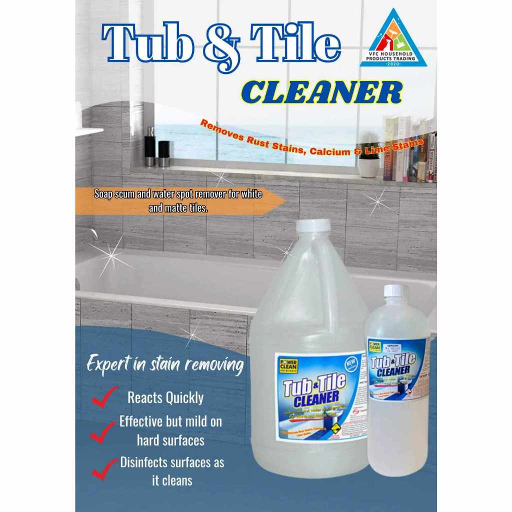 POWER CLEAN TUB AND TILE CLEANER (THE CLEAN DISTRICT) | Shopee Philippines
