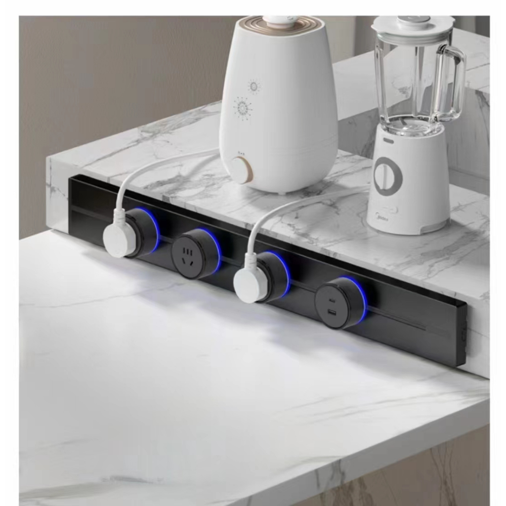 Movable Power Track Socket Modern Electric Wall Outlet with LED for ...