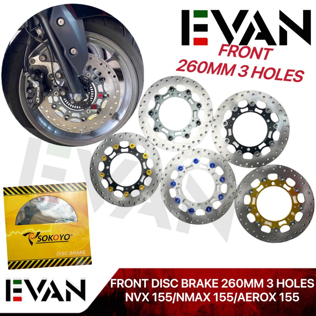 EVAN.PH Front Disc Brake For Yamaha Nvx 155/ Nmax 155/Aerox 155 Rotor ...