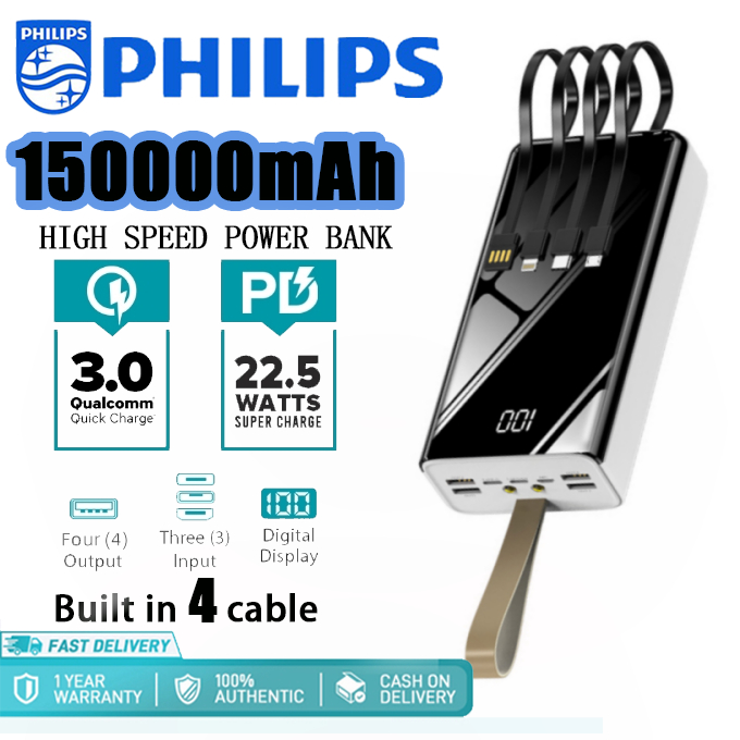 PHILIPS 150000mAh Powerbank 22.5W Powerbank output Fast Charge Li ...