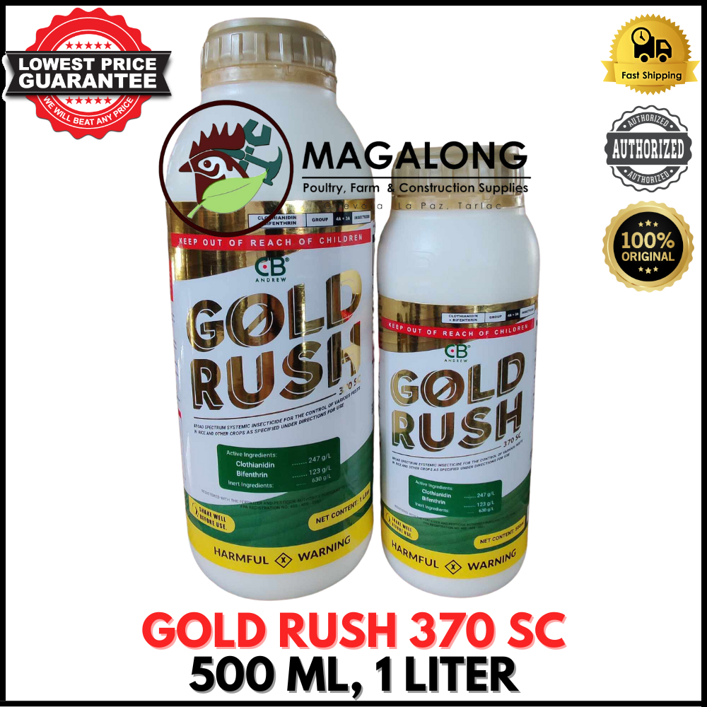 GOLD RUSH 370 SC INSECTICIDE BY CB ANDREW - 500 ML, 1 LITER | Shopee ...