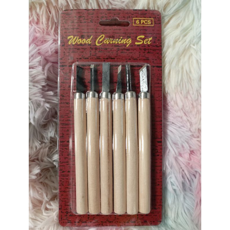 Wood Carning Set 6pcs | Shopee Philippines