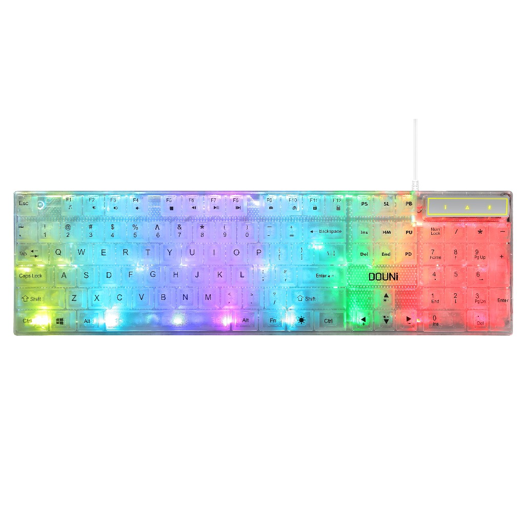 Gaming Keyboard Mechanical Feel Two-color Chocolate Keycap Color ...