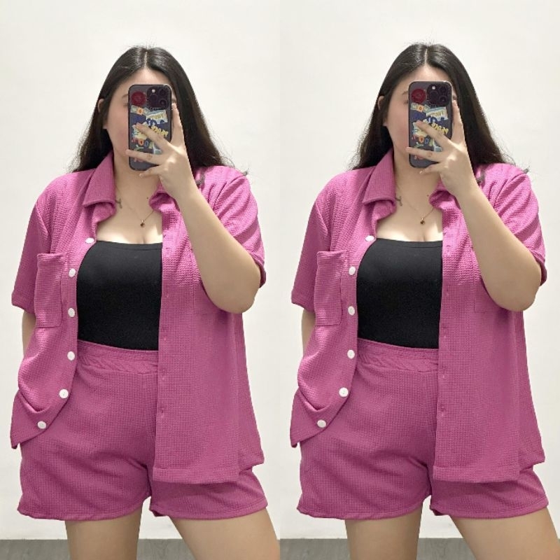 Cheapest Trendy Plus Size Coords | Blaire Coordinate ( Button down polo ...