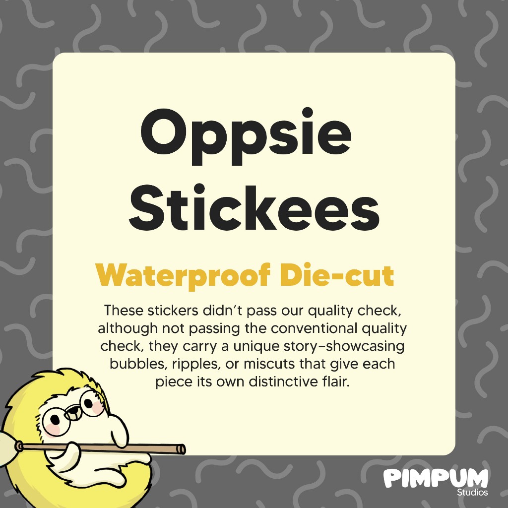 Oppsie Stickers Waterproof Die-cut Stickers by PimPum Studios | Shopee ...
