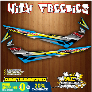 HONDA NICE 125 RS 125 BLUE DECAL THAI DESIGN W FREEBIES | Shopee ...