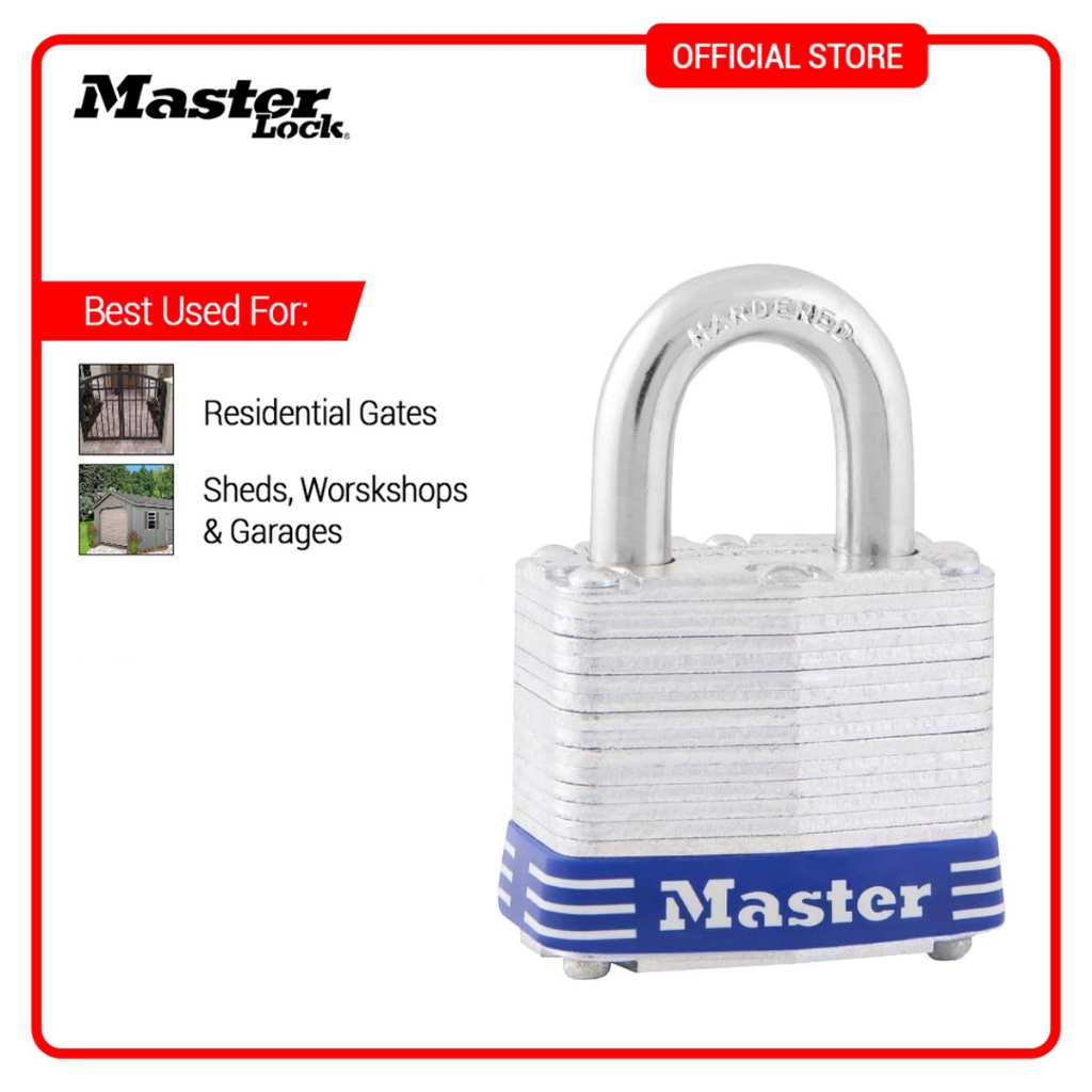 Master Lock 3D/EURD Laminated Steel Padlock 40mm | Shopee Philippines