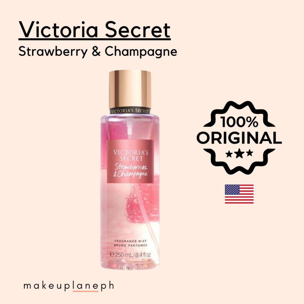 Victoria's Secret Strawberry & Champagne Fragrance Mist 250 ml | Shopee ...