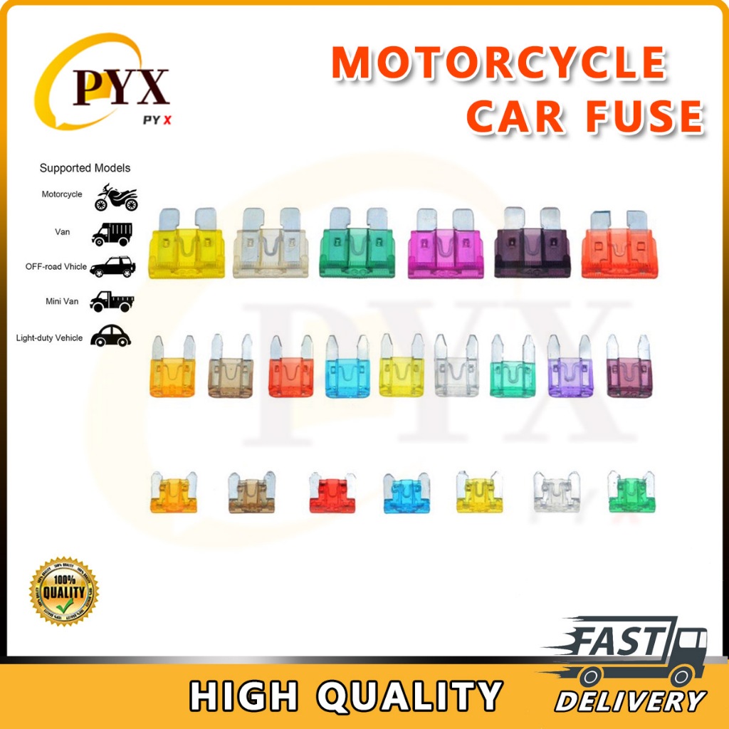 10PCS Auto Motorcycle Blade Fuse Small and Standard Insert Car Fuse 5A ...