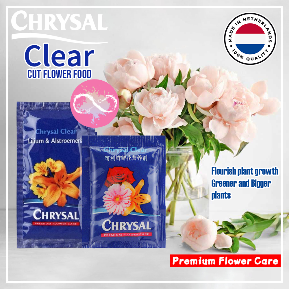 Chrysal Flower Food Packet Fresh Cut Flowers Clear formula Hydrate ...
