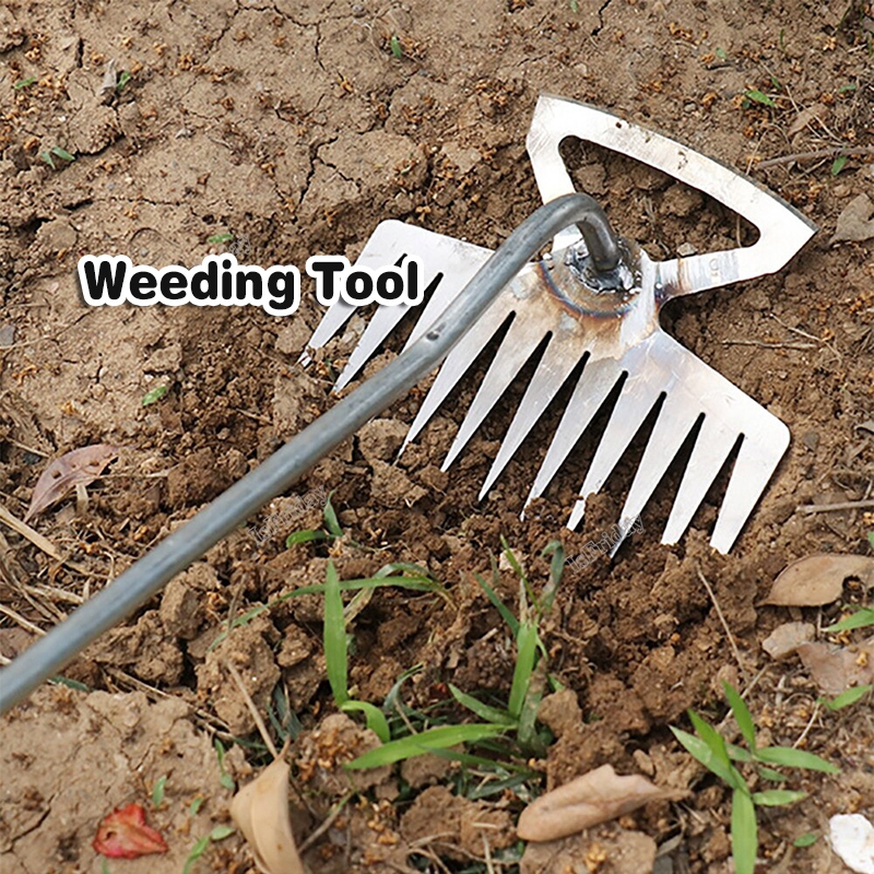 11 Teeth Gardening Weeding Rake Weeding Uprooting Hoe Grasping Raking ...