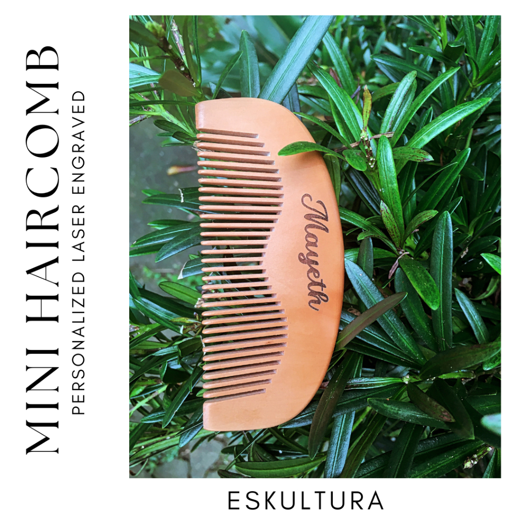 Personalized Wooden Mini Comb | Laser Engraved (With Minimum Orders ...