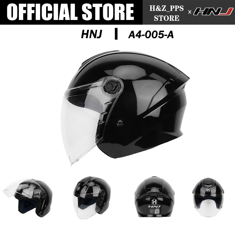 HNJ A4-005-A Motorcycle Helmet Half Face Single Visor Motor For Unisex | Shopee Philippines