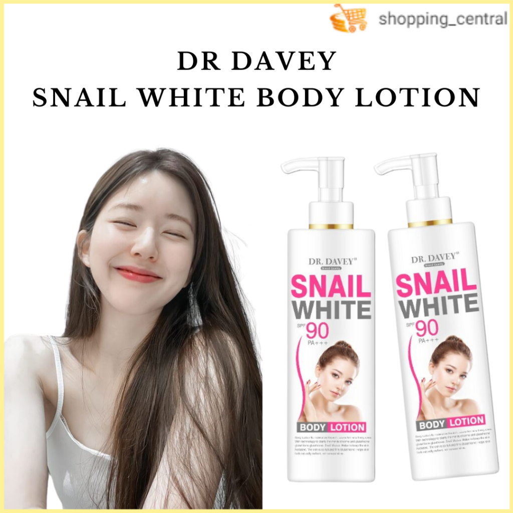 Effective Whitening Lightening Snail White Body Lotion with SPF 90 Original Dr Davey Snail White ...