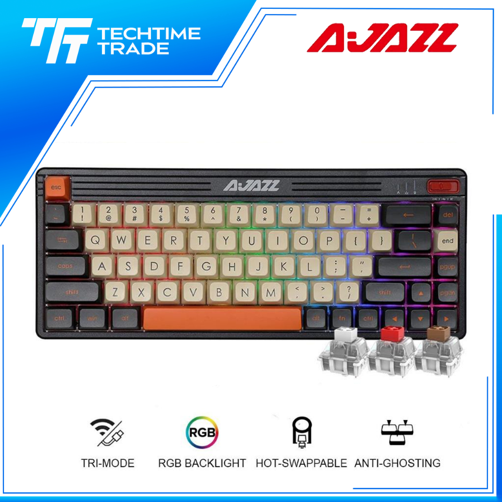 Ajazz K690T Wireless Mechanical Keyboard Tri-Mode 69 Keys 65% Hot ...