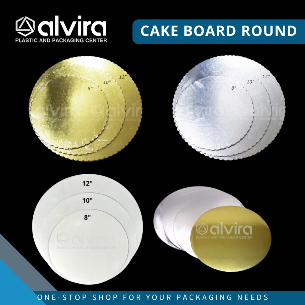 Cake Boards White Gold and Silver 8”, 10” and 12” inches | Shopee ...