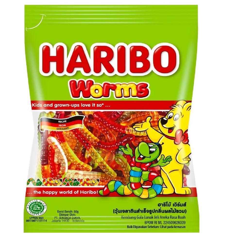 Haribo Gummies Worms 80g | Shopee Philippines