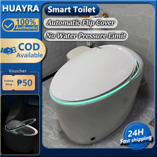 Smart Toilet Dual Mode Auto Flip Cover Adjustable Temp Seat Ring/Water ...