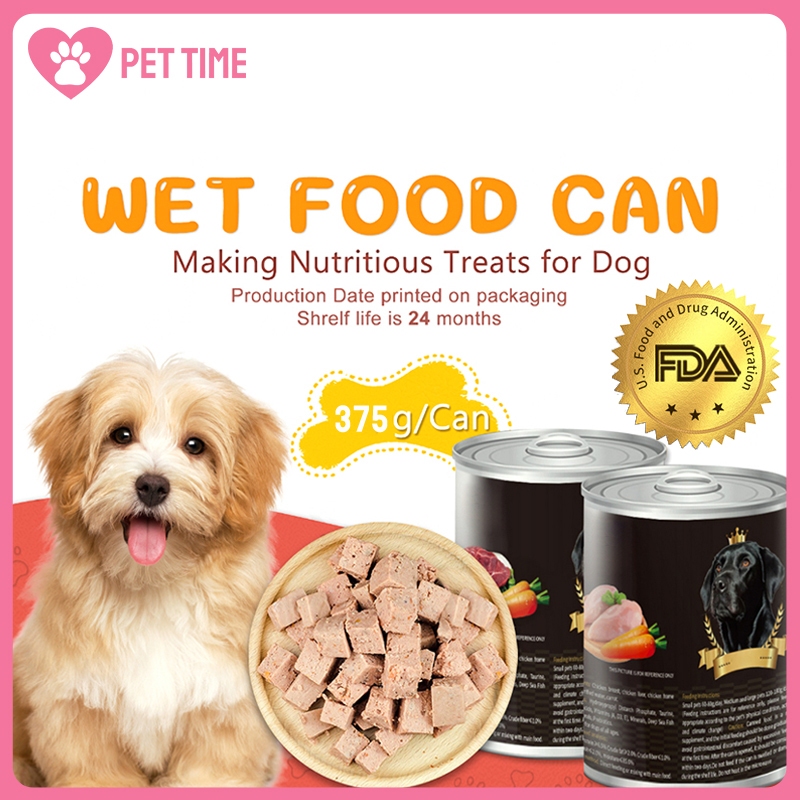 375g Wet Dog Can Food Pure Natural Organic Canned Dog Food Puppy Nutritional Food No Soup ...