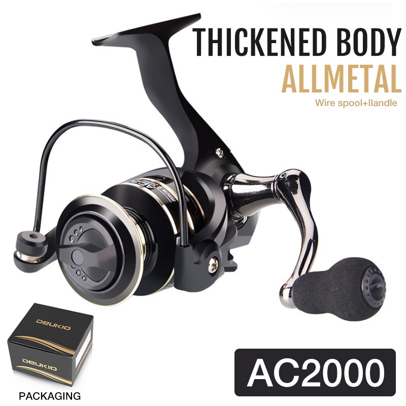 AC2000-AC7000 Fishing Reel Metal Bait Reel Fshing Rod Set Spinning Reel ...