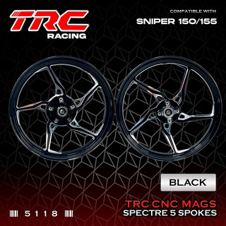 TRC CNC Mags Spectre 5 Spokes (1.6 17F x 1.6 17R) Malaysian Concept ...