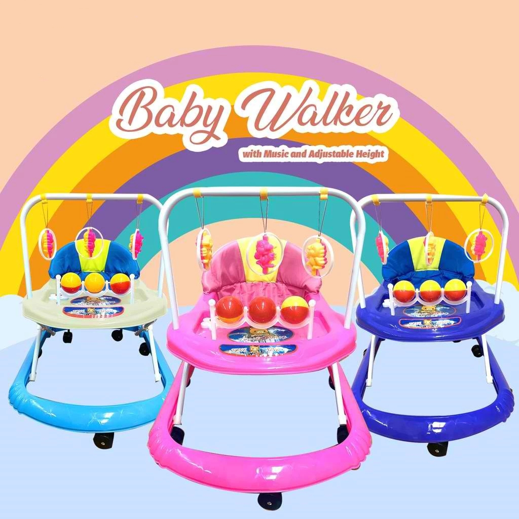 NEW Walker with Play Toys Waker Toys Learning To Walk Adjustable Height ...