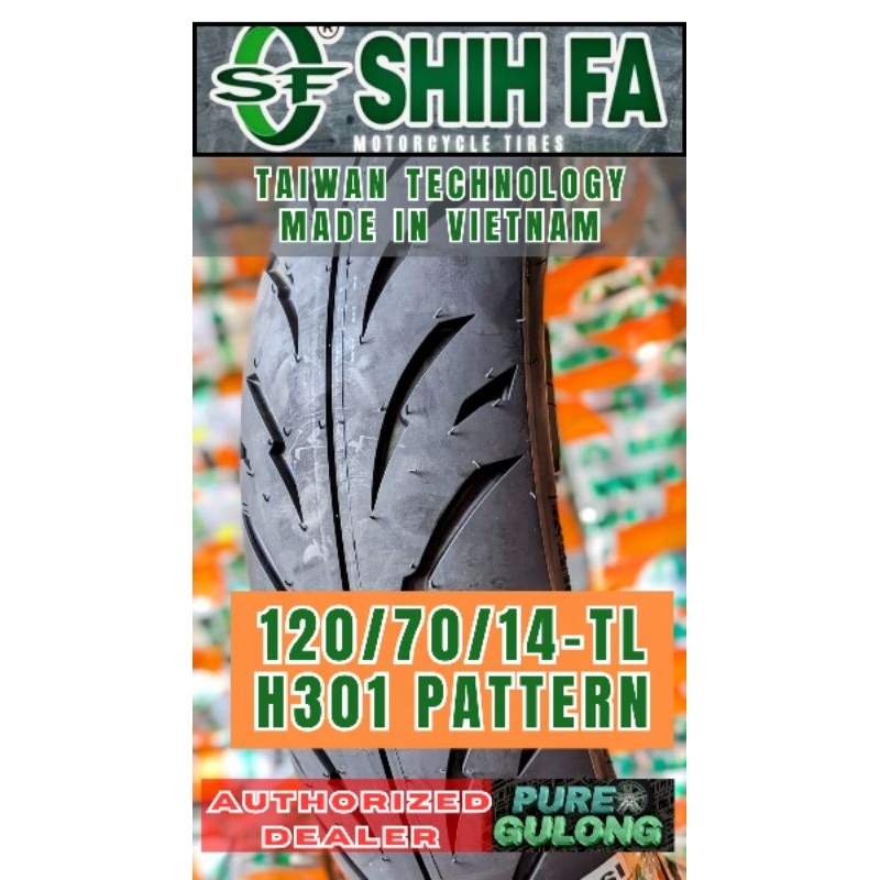 SHIHFA 120/70-14 TUBELESS TIRES MADE IN VIETNAM TAIWAN TECHNOLOGY FREE ...