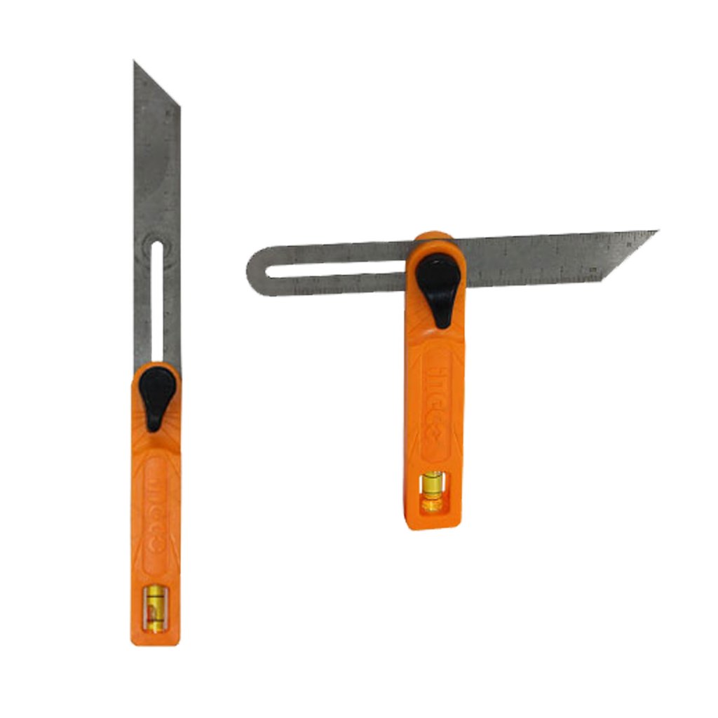INGCO Angle Corner Speed Square Ruler 7" 150mm with Horizontal Bubble ...