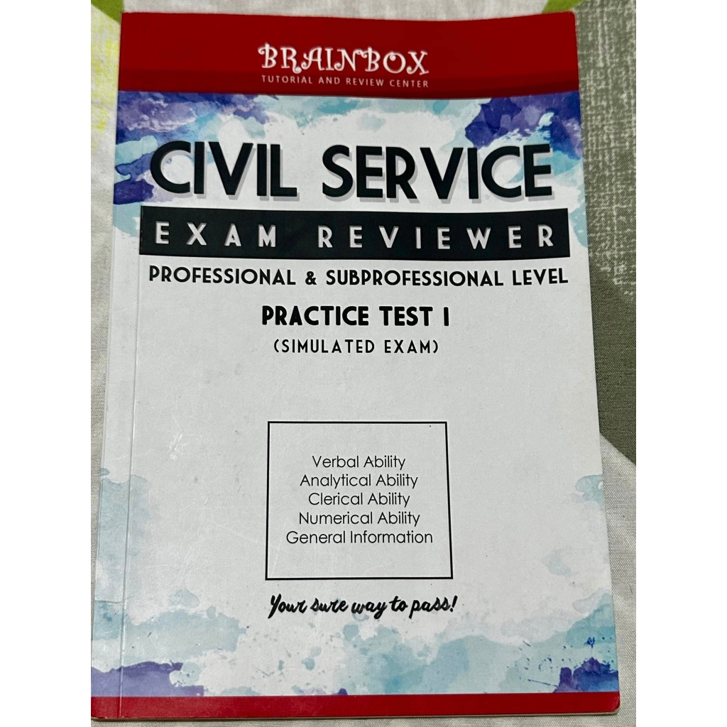 Brainbox Civil Service Exam Reviewer Practice Test I for Professional ...