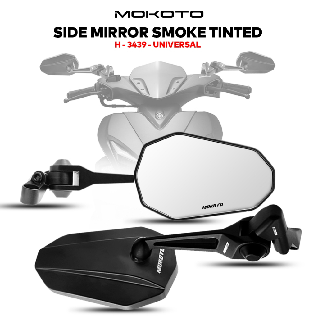 MOKOTO ALLOY SIDE MIRROR SMOKE TINT NON-GRADED REAR VIEW MIRROR ...
