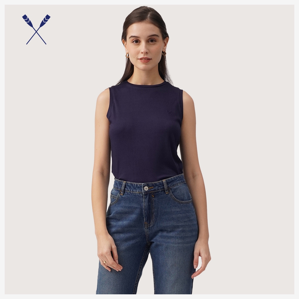 Regatta Sleeveless Ribbed Top For Women (Navy Blue) | Shopee Philippines