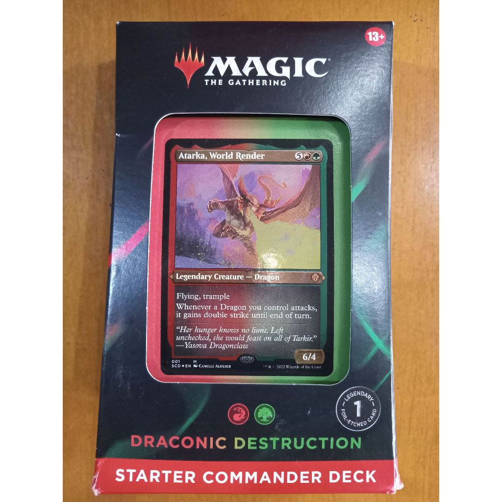 MTG Draconic Destruction Atarka World Render Magic: the Gathering Starter Commander Deck English ...