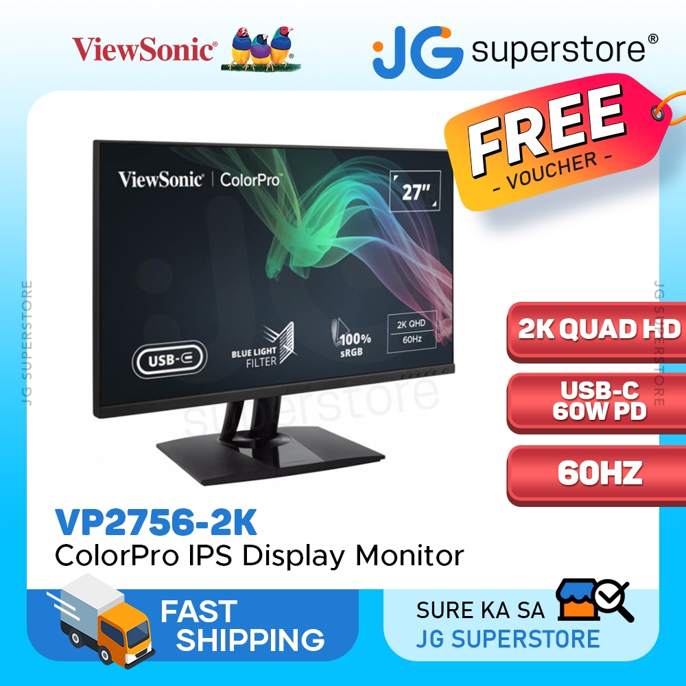 [CLEARANCE] ViewSonic VP2756-2K ColorPro 27" QHD 60Hz IPS Display ...
